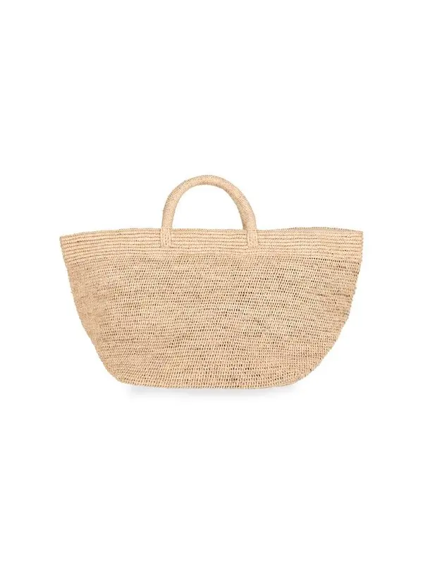 IBELIV Midi Raffia Tote Bag