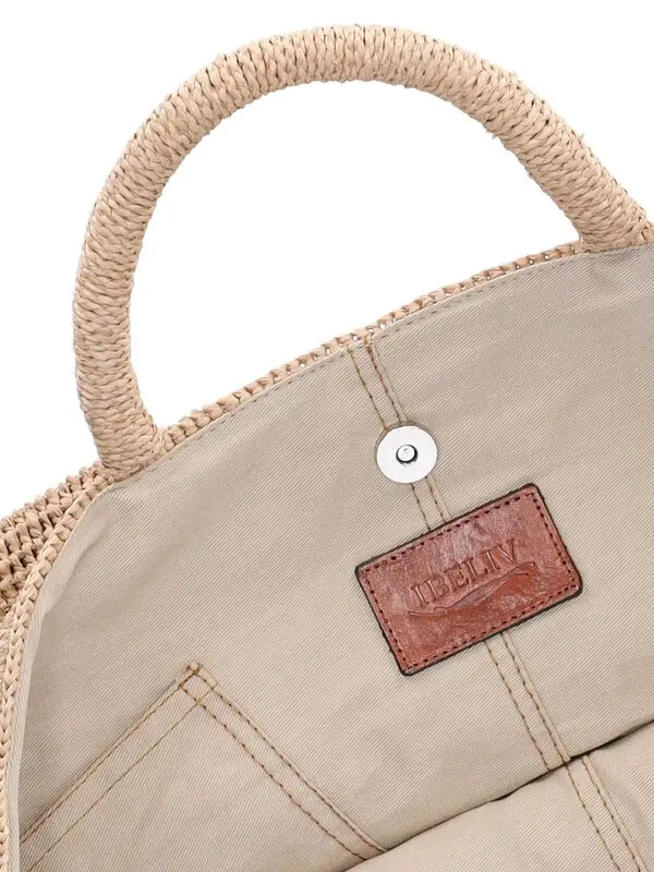 IBELIV Midi Raffia Tote Bag