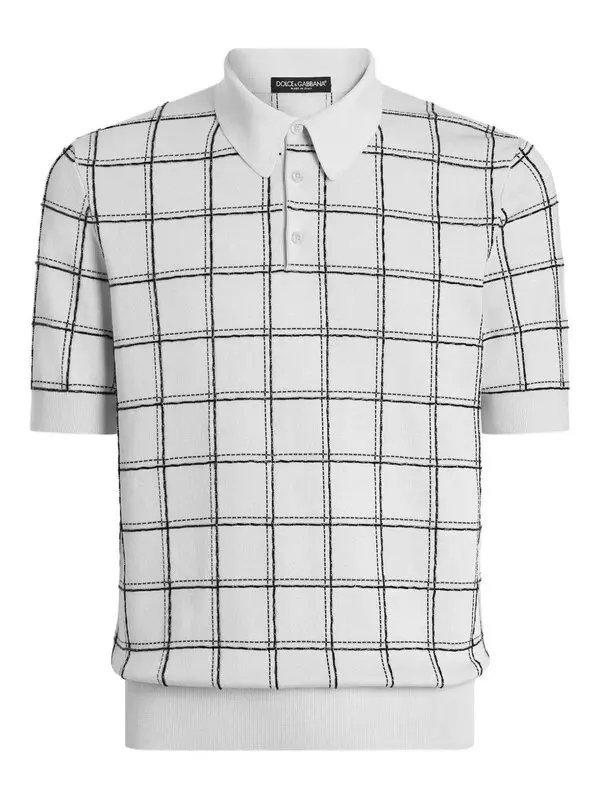 Dolce & Gabbana Checked-pattern Polo Shirt