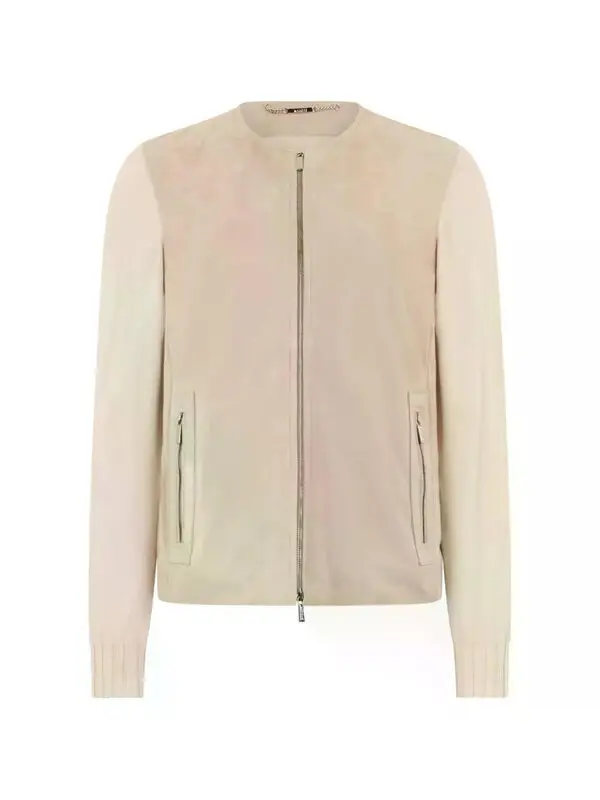 MOORER Erica Zip-up Cardigan - Neutrals