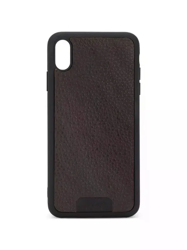 MOORER Panelled Phone Case - Brown