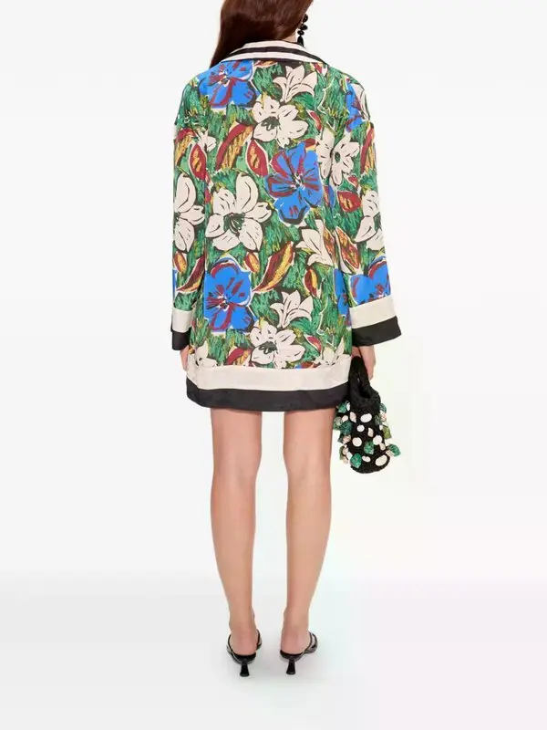 SIMONMILLER Diaz Floral-print Mini Dress - Green