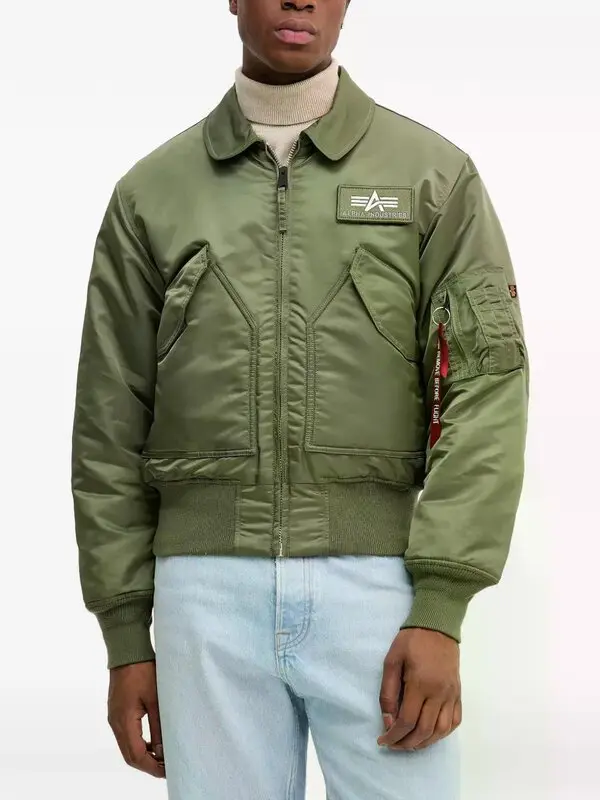 Alpha Industries Logo Patch Zip-up Jacket