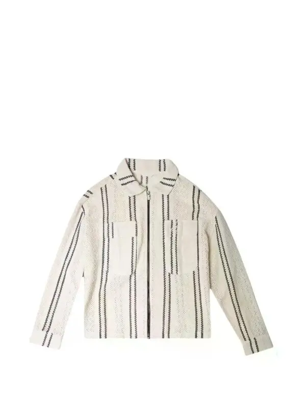 ONLY THE BLIND Striped Jacket With Patch Pockets