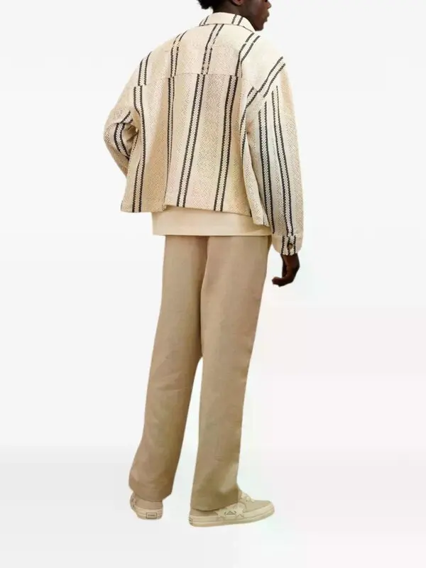 ONLY THE BLIND Striped Jacket With Patch Pockets