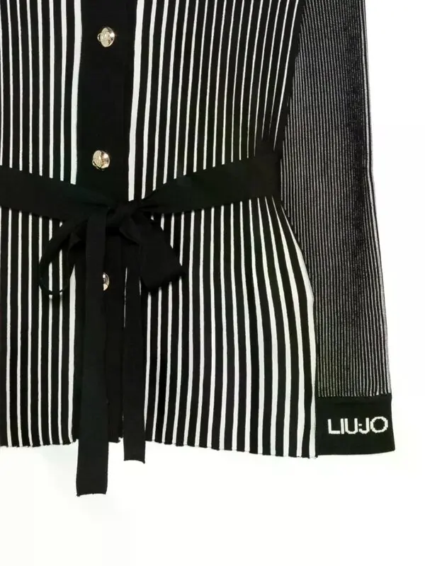 Liu Jo Striped Belted Cardigan