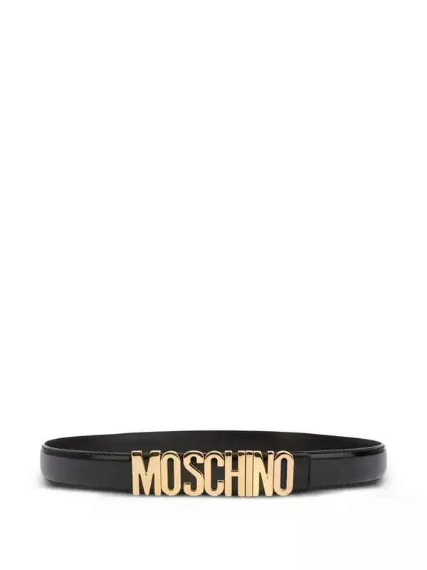 Moschino Logo-detailed Belt - Black