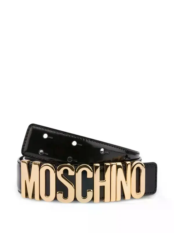 Moschino Logo-detailed Belt - Black