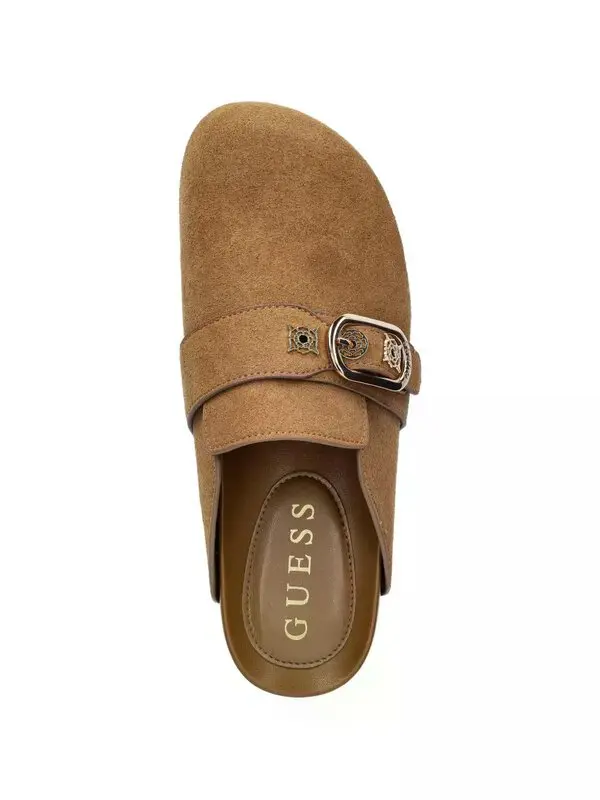 Guess Galavanta Buckle-strap Slide - Brown