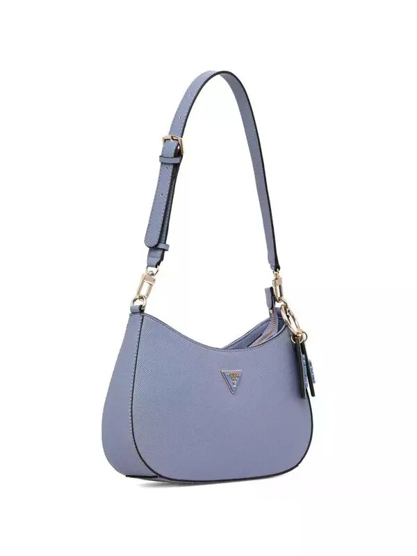 Guess Triangle-logo Charm Satchel - Blue
