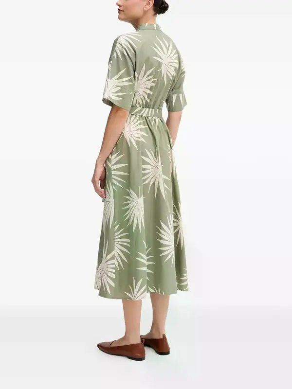 OUI Buttoned Printed Midi Dress