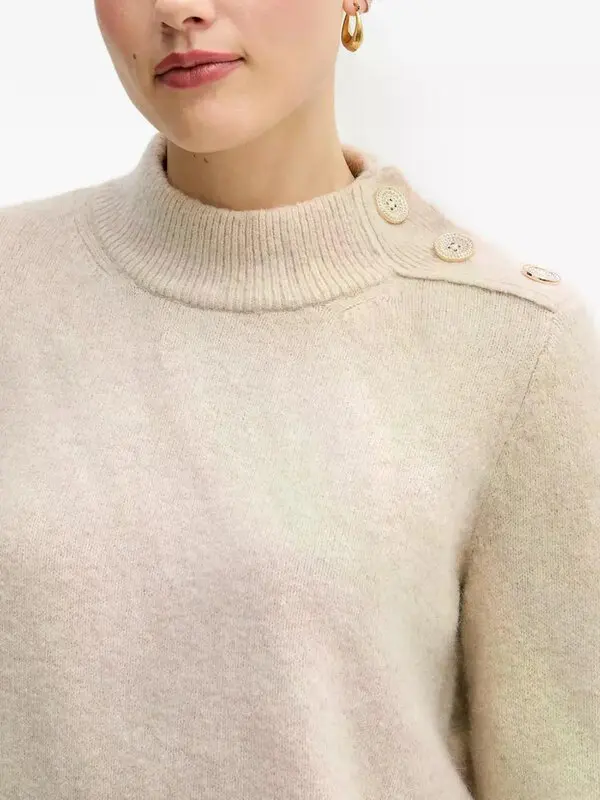 MARC AUREL Button Roll-neck Sweater