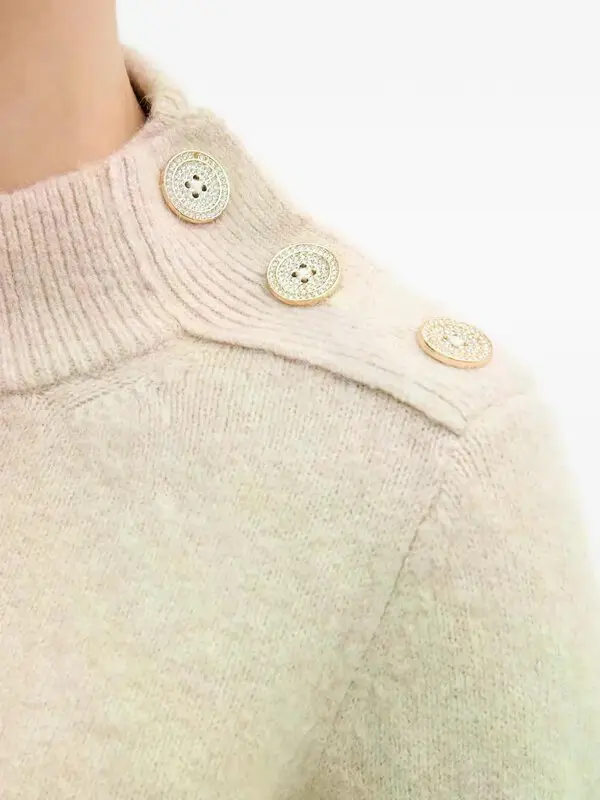 MARC AUREL Button Roll-neck Sweater