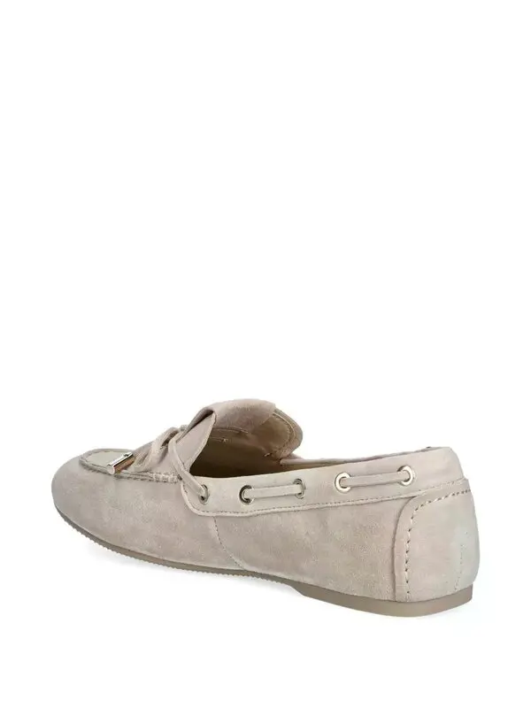 Guess Aisha Lace-up Loafers - Neutrals