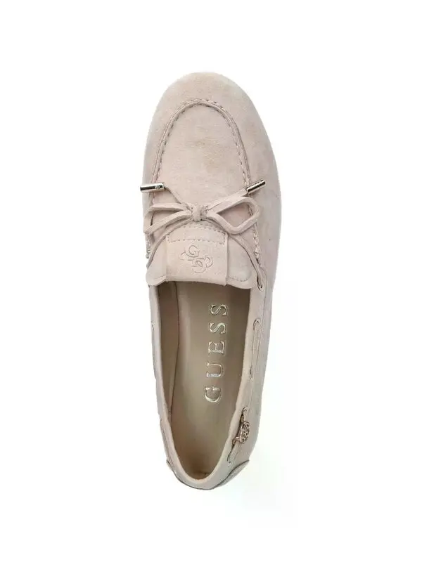 Guess Aisha Lace-up Loafers - Neutrals