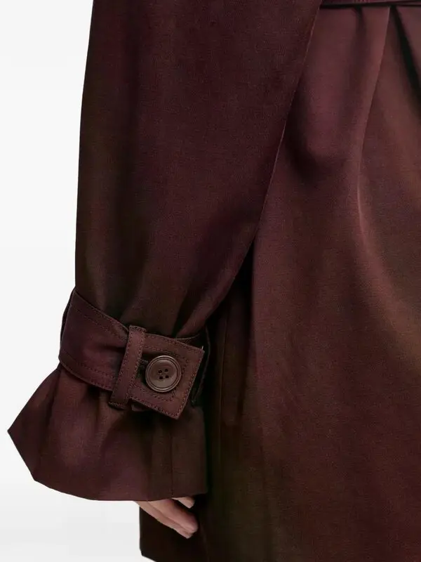 Bardot Aster Belted Trench Coat - Red