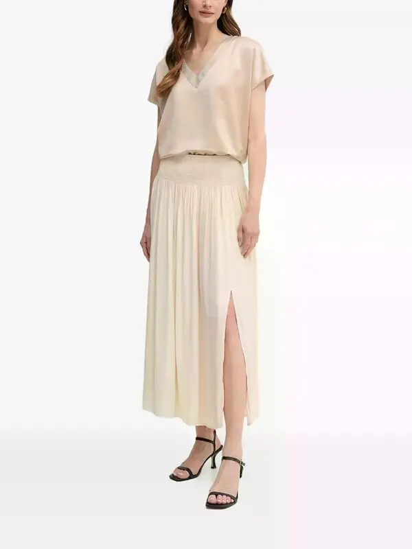 MARC AUREL Slit A-line Midi Skirt