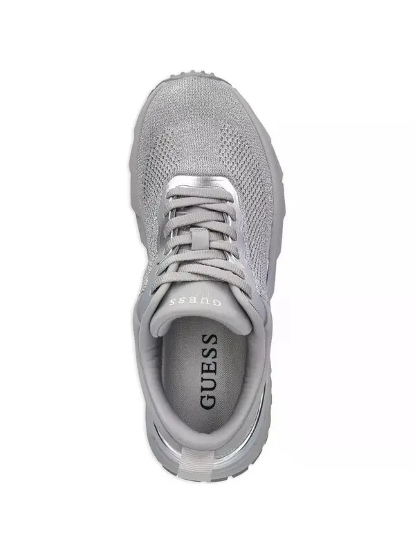 Guess Logo Metallic Trim Sneakers - Grey