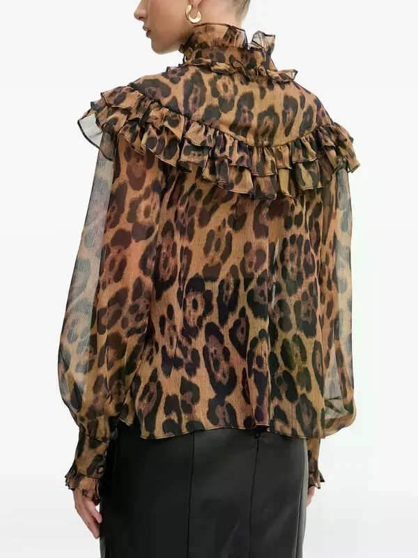 Bardot Leopard-print Blouse - Brown