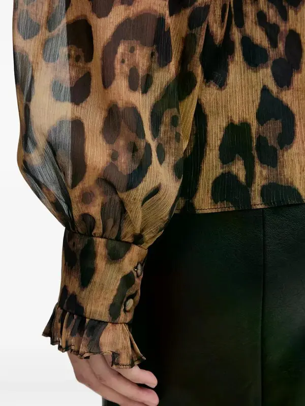 Bardot Leopard-print Blouse - Brown