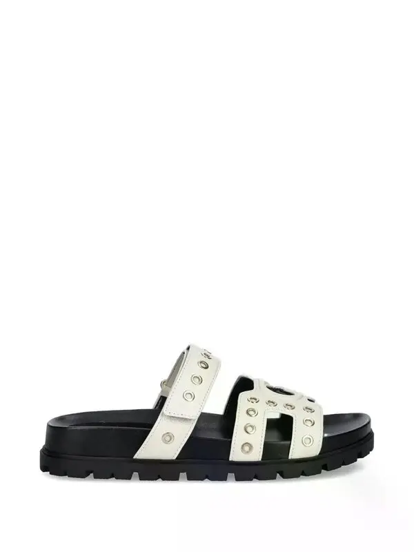 Guess Eyelet Detail Slides - White