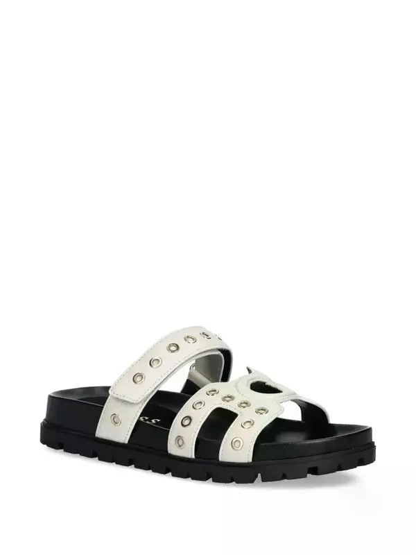 Guess Eyelet Detail Slides - White