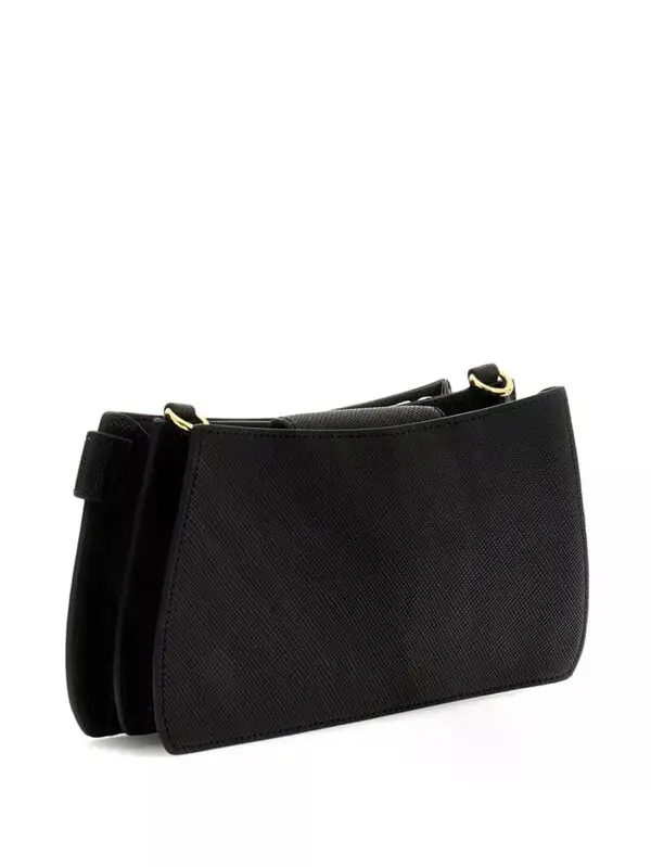 Guess Mini Triangle-logo Crossbody Bag - Black