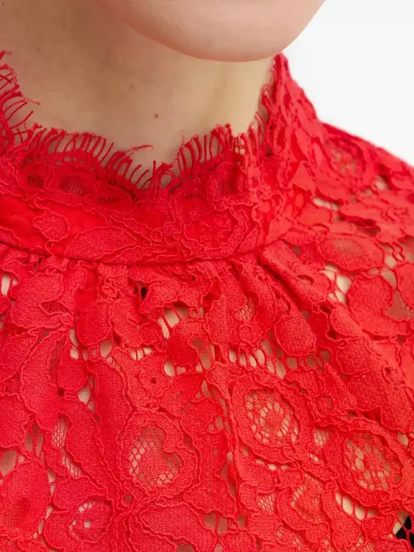 Bardot Lace High-neck Blouse