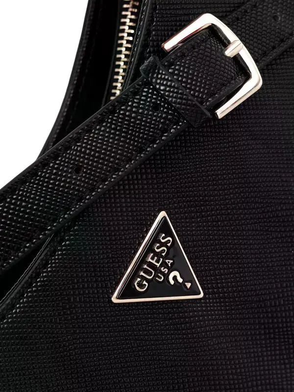 Guess Logo-detail Shoulder Bag - Black