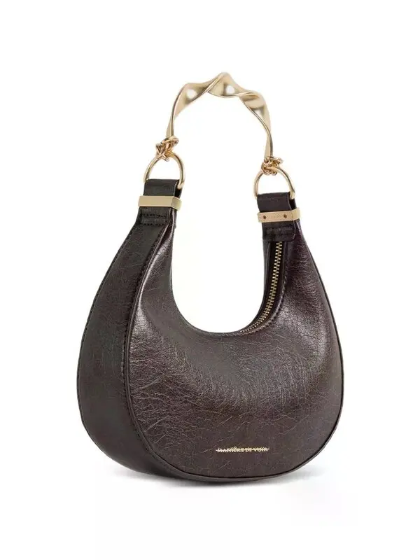 Manière De Voir Sculpted Leather Crescent Bag - Brown