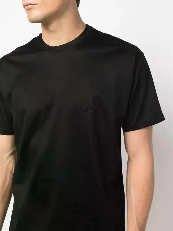 LOW BRAND Round Neck Short-sleeved T-shirt - Black