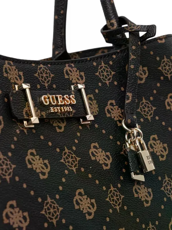 Guess Monogram Padlock Shoulder Bag