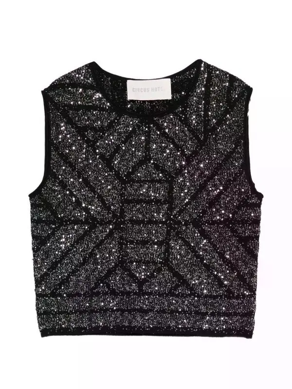 CIRCUS HOTEL Sequin-embellished Top
