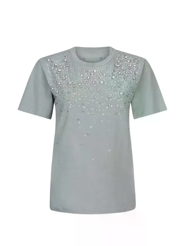 Liu Jo Embellished T-shirt With Precious Stones - Grey