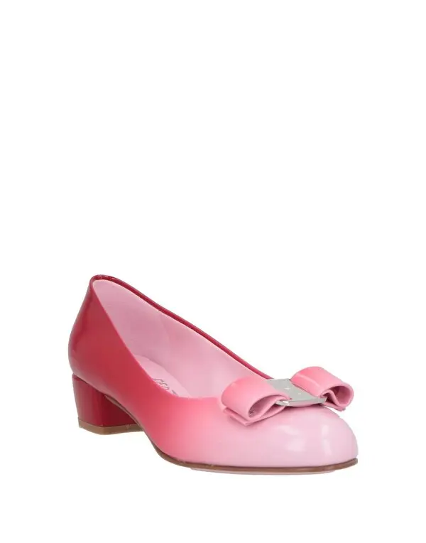 FERRAGAMO Leather Ballet Flats - Pink
