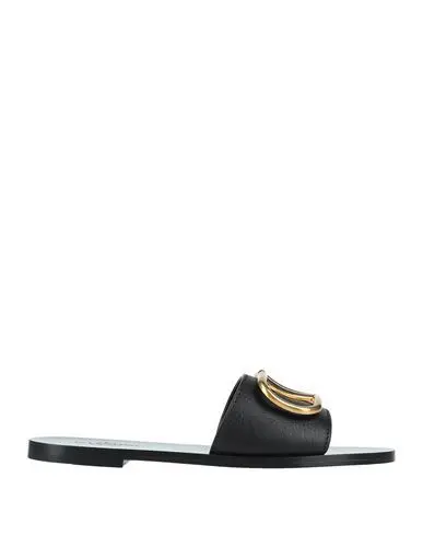 Valentino Garavani Sandals In Soft Leather - Black