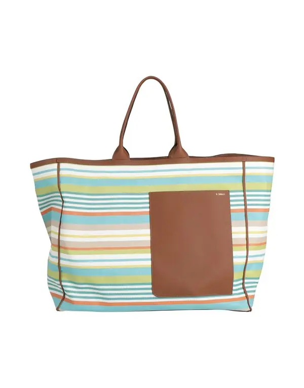 VALEXTRA Handbag In Pvc Polyvinyl Chloride, Polyester, And Calfskin - Brown