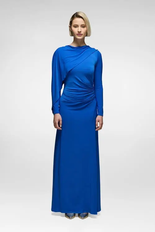 DASKA Maxi Dress With Cape Detail