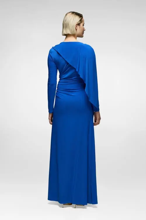 DASKA Maxi Dress With Cape Detail