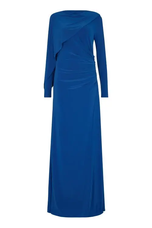 DASKA Maxi Dress With Cape Detail