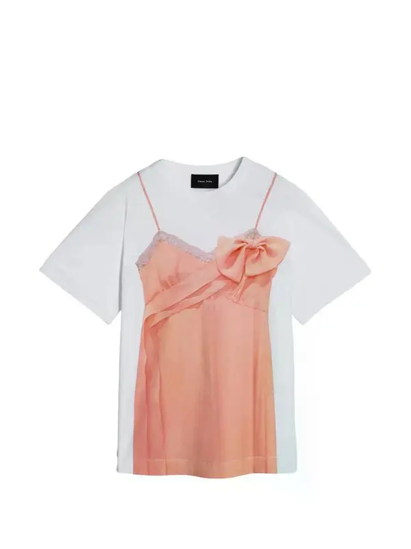 Simone Rocha Trompe L'oeil Bow Detail T-shirt