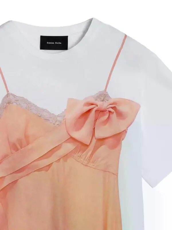 Simone Rocha Trompe L'oeil Bow Detail T-shirt