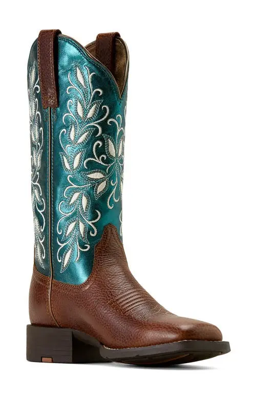 Ariat Western Boot - Beasty Brown/metallic Sea