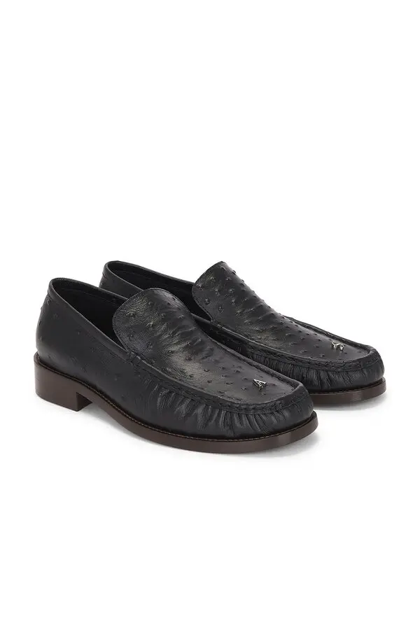 Acne Studios Boafer Light Ostrich Loafer - Black