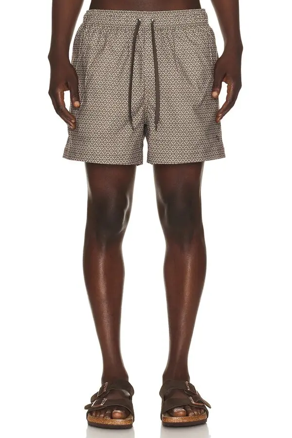 SAMSOE SAMSOE Moses Swim Shorts - Brown Tile
