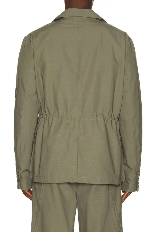 Reese Cooper Cotton Ripstop Double Breasted Blazer