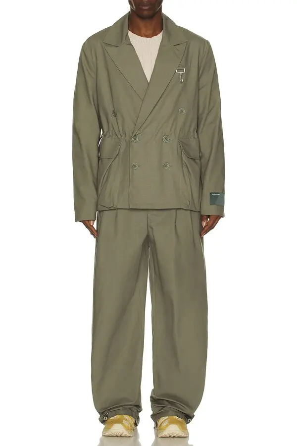 Reese Cooper Cotton Ripstop Double Breasted Blazer
