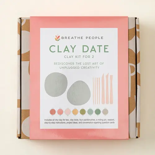 UNCOMMON GOODS Clay Date & Conversation Diy Kit For 2 Breathe People - Multi