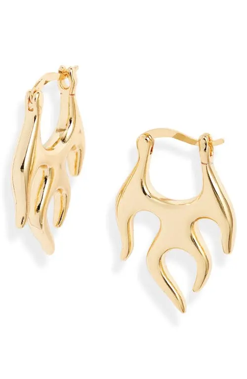 CHILD OF WILD Twin Flame Hoop Earrings - Gold
