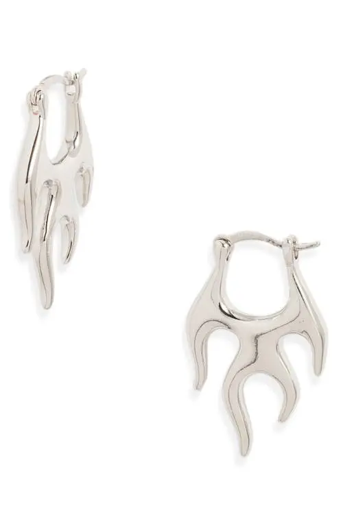 CHILD OF WILD Twin Flame Hoop Earrings - Silver